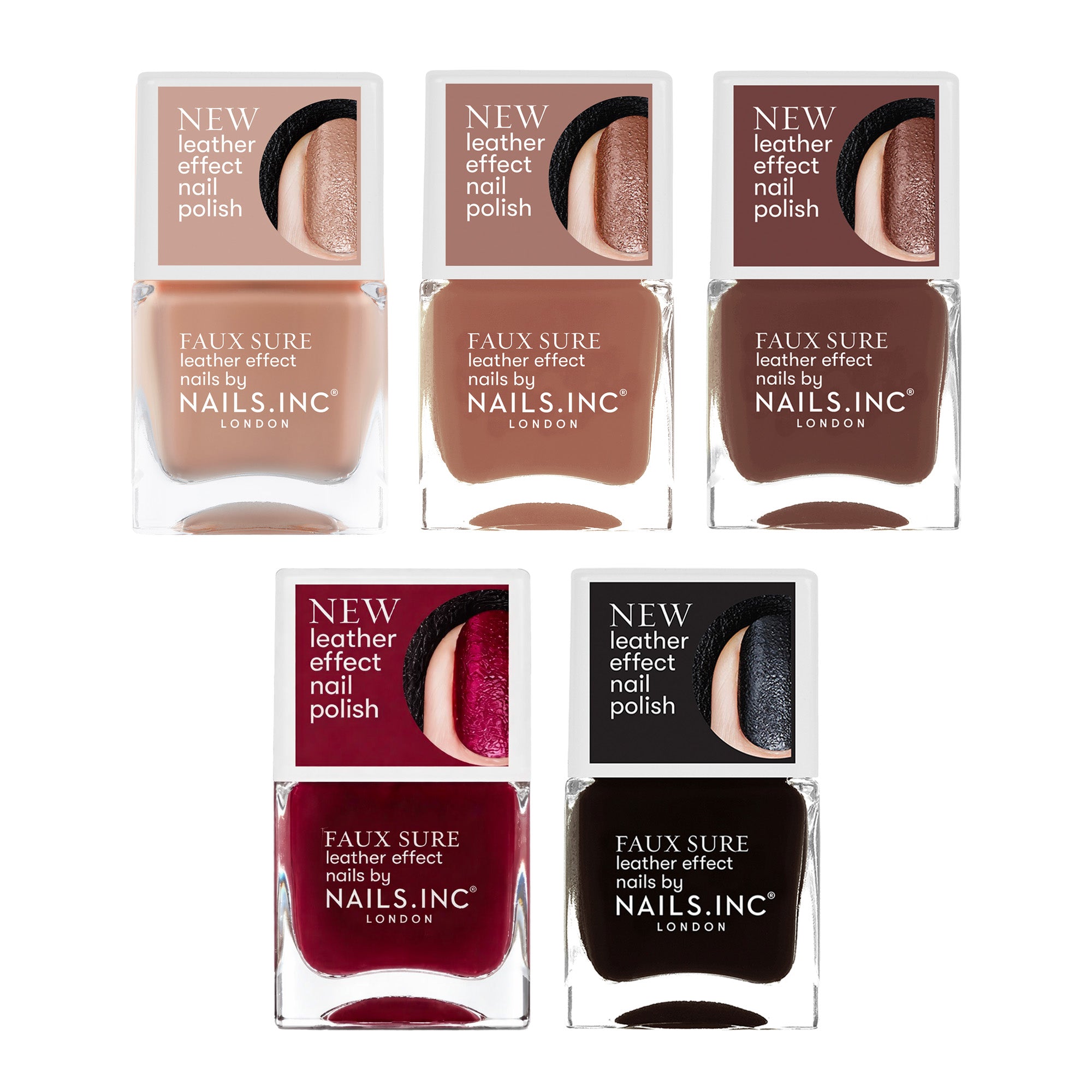 Faux Sure 5-Piece Leather-Effect Nail Polish Set – Nails Inc London