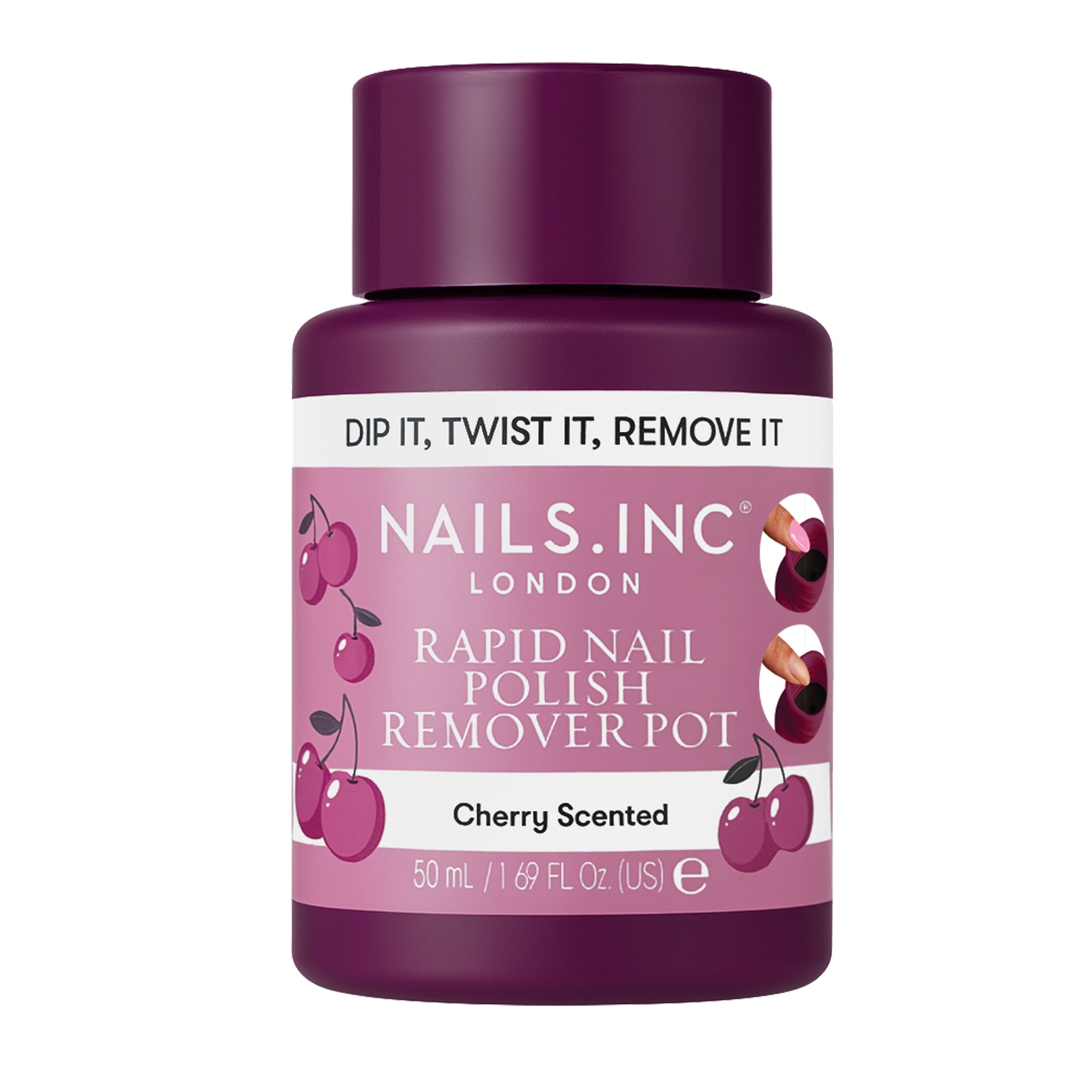 Cherry Scented Rapid Nail Polish Remover Pot – Nails Inc London